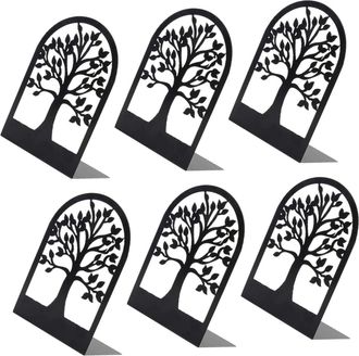 Lurrose Praktische Buchstützen in Form Eines Lebensbaums Buchhalter Aus Eisen Für Das Büro Starke Buchstützen-Organizer Einfache Aufbewahrung