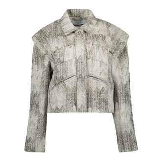 Iro Beige Jacquard Feminine Fr&uuml;hling-Sommer Weste - - Jackets - Damen - Grau - S