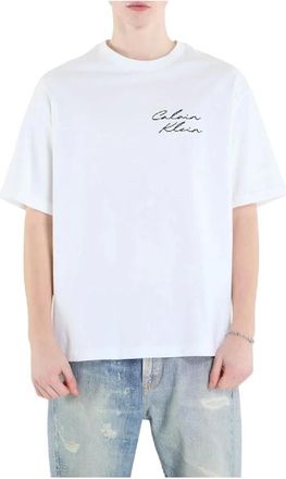 Calvin Klein Homme, Tops, Blanc, Taille: XS T-Shirt Modern Streetwear