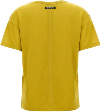 Tom Ford Silk Crew Neck T-shirt - Yellow