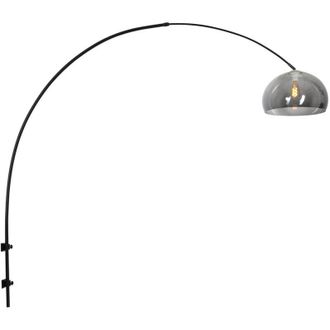 Steinhauer Steinhauer - Sienna Sparkled Light Plafonnier Suspension Cylindrique Noir Mat, Abat-jour En Verre Fumé