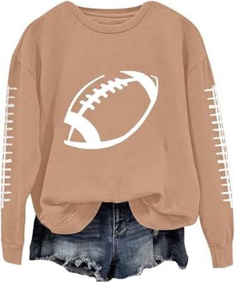 Generic Sweat-shirt pour femme - Imprim&eacute; graphique - Haut surdimensionn&eacute; - Col rond - Manches longues - Automne - Hiver - D&eacute;contract&eacute; - Confortable - Tendance