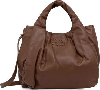 Munthe logo-detail tote bag - Braun