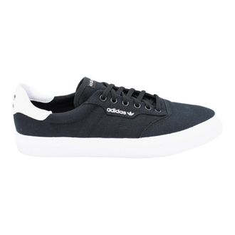 adidas Canvas Schn&uuml;rung Gummisohle Sneaker - - Sport - Herren - Schwarzk - 43 1/3 EU