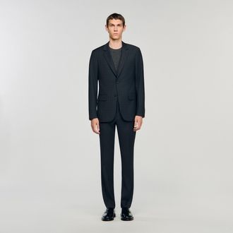 Sandro Veste de costume en laine classique