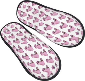Generic Impression De Patins À Roulettes Rétro Pantoufles Maison Pantoufles En Peluche Plates Slippers Pour Unisex Intérieur Extérieur M