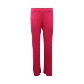 Hinnominate Gerippte Hose in Fuchsia Strick - - Trousers - Damen - Rosa - S