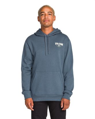 Volcom Herren-Sweatshirt mit Logo, Fleece, weich geb&uuml;rstete Innenseite, klassische Passform, K&auml;ngurutasche, gerippte B&uuml;ndchen und Saum, Airwalk Dark Slate, X