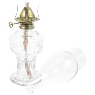 BESPORTBLE Vintage Petroleumlampe aus Glas Transparente &Ouml;llampe im Retro Stil 150-250 ml F&uuml;llmenge Dekorative Tisch &Ouml;llampe f&uuml;r Wohnzimmer und Notbeleuchtung