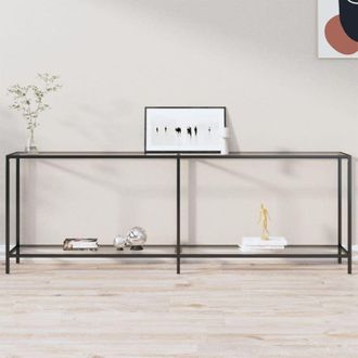 vidaXL Table console Transparent 220x35x75,5 cm Verre tremp&eacute; vidaXL