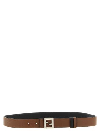 Fendi FF Logo Reversible Belt - Black