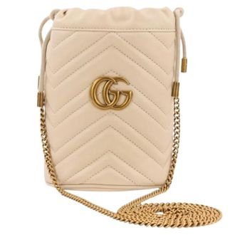 Gucci Sac bandouli&egrave;re GG Marmont doccasion - Femme - Pre-owned - Beige - Taille: ONE Size