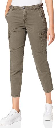 Timezone Damen Regular Caritz 7/8 Freizeithose, Grey Olive, 31W EU