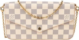 Louis Vuitton Crossbody Bags - Louis Vuitton Damier Azur Felicie Crossbody Bag - Gr. unisize - in Weiß - für Damen