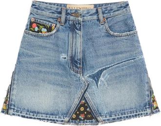 Valentino Garavani Kurzer Jeansrock - Blau