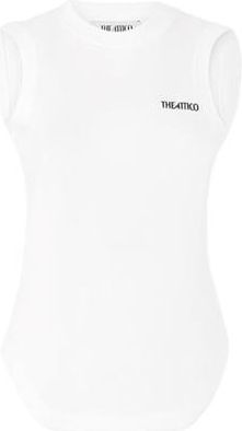 The Attico Top sans manches &agrave; logo en coton