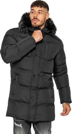 Enzo Jeans Milano | Herren Langjacke mit gepolsterter Kapuze