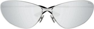 Balenciaga Razor Cat-Eye-Sonnenbrille - Silber