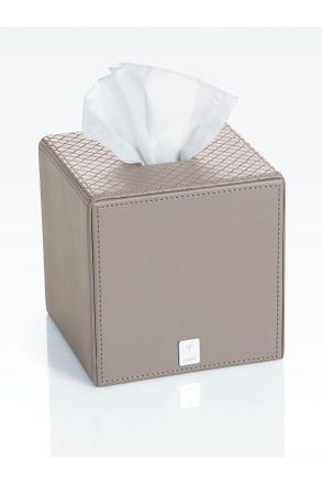 Joop Papierspender Bathline, Grau, Beige, Kunststoff, eckig, 13.3x13.3x13.3 cm, Badaccessoires, Waschplatzzubeh&ouml;r, Kosmetikdosen