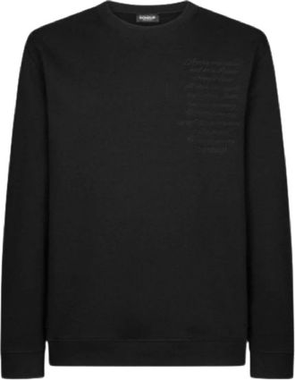 Dondup Homme, Sweatshirts et sweats &agrave; capuche, Noir, Taille: L SweaT-shirt ras du cou coupe r&eacute;guli&egrave;re