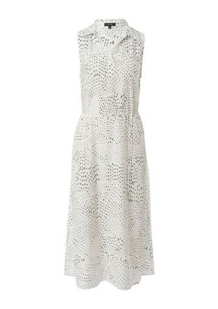 Comma Midikleid Kleid &Auml;rmelloses Midikleid mit G&uuml;rtel