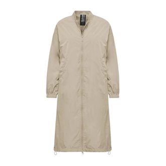 Bomboogie Femme, Manteaux, Beige, Taille: 38 FR Long Bomber Nylon Coat