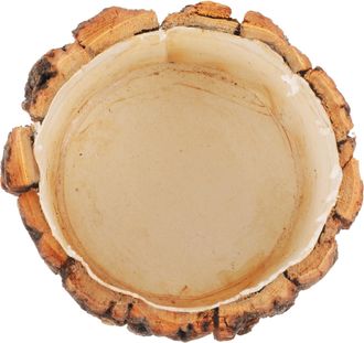 Yardwe Rinde Brunnen Großer Indoor-blumentopf Baumstamm Blumenvase Blumentopf Aus Holz Echt Holz Eimer Zimmerpflanzen Runder Topf Der Retro-Pflanze Stumpf Ei