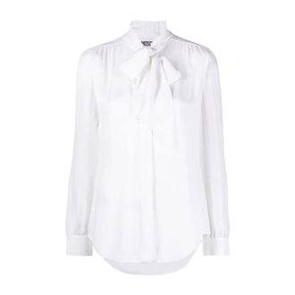 Moschino 0001 Camicia B.ca C/sciarpina - - Blouses & Shirts - Damen - Wei&szlig; - L