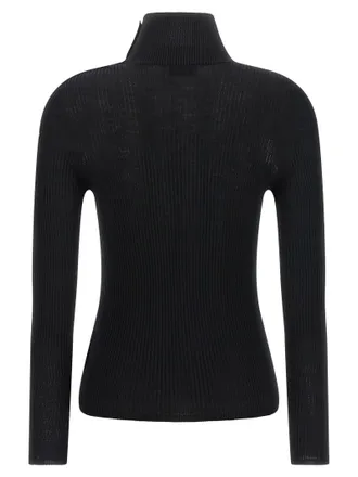 Moncler Ribbed Turtleneck Sweater - Black