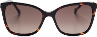 Carolina Herrera Sonnenbrille mit Cat-Eye-Gestell - Braun