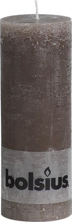 Bolsius RUSTIK Stumpenkerzen 190 x 68 mm taupe