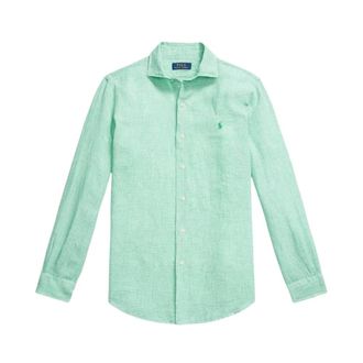 Ralph Lauren Homme, Chemises, Vert, Taille: XL Chemise Ralph Lauren LIN Mini Vichy Vert
