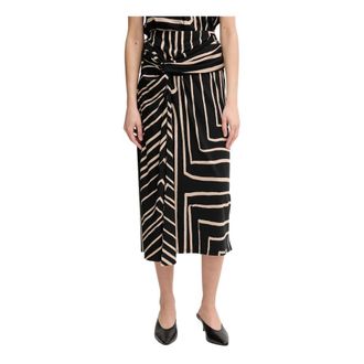 Joseph Ribkoff Midirock mit geometrischem Muster - - Skirts - Damen - Schwarzk - 2XL