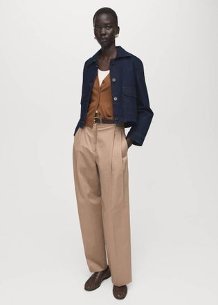 Mango Strickcardigan mit V-Ausschnitt tobacco-braun - Damen - XS - MANGO