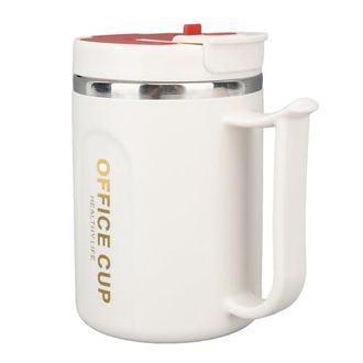 Generic ERYUE Tasse &agrave; caf&eacute; Isol&eacute;e en Acier Inoxydable, Cuill&egrave;re Anti-fuite, capacit&eacute; de 500ml, Double Couche pour les Voyages et le Travail au Bureau, en Acie