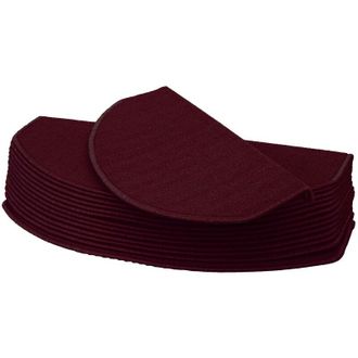 Mendler Mendler - Lot de 15 tapis pour marches descalier HWC-G49, protection descalier, 65x25cm - semi-circulaire, bordeaux