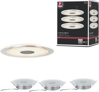 Paulmann Premium EBL Set Whirl rund dimmbar LED 3x6,7W 18VA 350mA 150mm Alu g./Satin Alu/Acryl