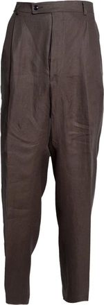 Gabriele Pasini Homme, Pantalons, Brun, Taille: M Doppia Pences Pantalons
