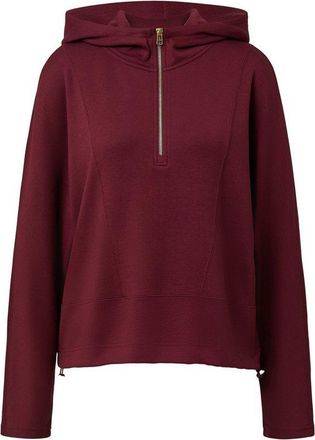 s.Oliver Sweatshirt Sweatshirt Scuba-Hoodie mit Fledermaus&auml;rmeln und regulierbarem Saum
