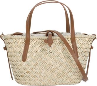Coccinelle Femme, Sacs, Beige, Taille: ONE Size C-Me Woven Leather-Trim Tote