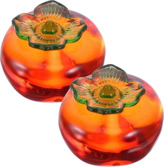 FOMIYES 2 St&uuml;ck Kristall Briefbeschwerer Kaki Design Schwerer Papierbeschwerer f&uuml;r Kalligrafie N&auml;hen und Stoffzuschnitt Dekoratives Schreibtisch Accessoire