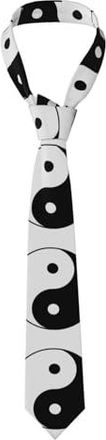 Generic Cravate Homme Symbole Des Points Noirs Et Blancs De Ying Classique Tie &Eacute;l&eacute;gant Cravate DAffaires Pour Mariage Affaires Travail