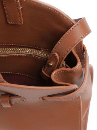 Coccinelle Womens Handbag Cognac Smooth Leather Bags - Handbags