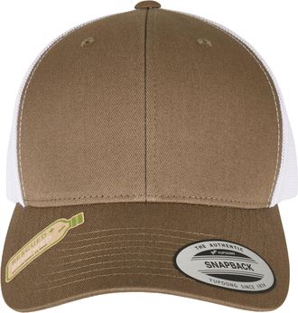Flexfit Unisex Yp Classics Recycled Retro Trucker Cap 2-Tone Baseballkappe, Olive/White, Einheitsgröße EU