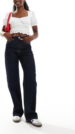 Vero Moda Tessa - Jean ample à taille haute - Bleu foncé