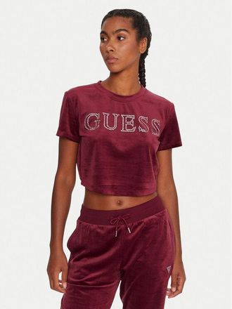 Guess T-Shirt V3BI01 K0232 Dunkelrot Regular Fit