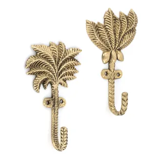 Doing Goods Pat&egrave;res Devi Palmtree en laiton recycl&eacute; - Set de 2 Doing Goods