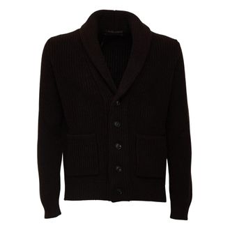 FILIPPO DE LAURENTIIS Schalkragen-Strickjacke - - Knitwear - Herren - Braun - M