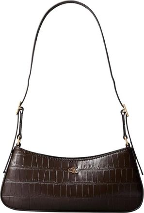 Calvin Klein Femme, Sacs, Brun, Taille: ONE Size Sac bandouli&egrave;re Croc Petit