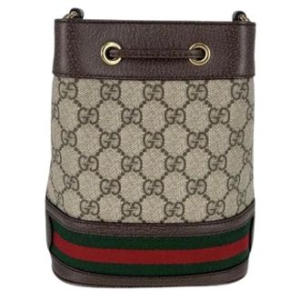 Gucci Sac bandouli&egrave;re vintage en toile GG Supreme Pre-owned - Femme - Pre-owned - Brun - Taille: ONE Size